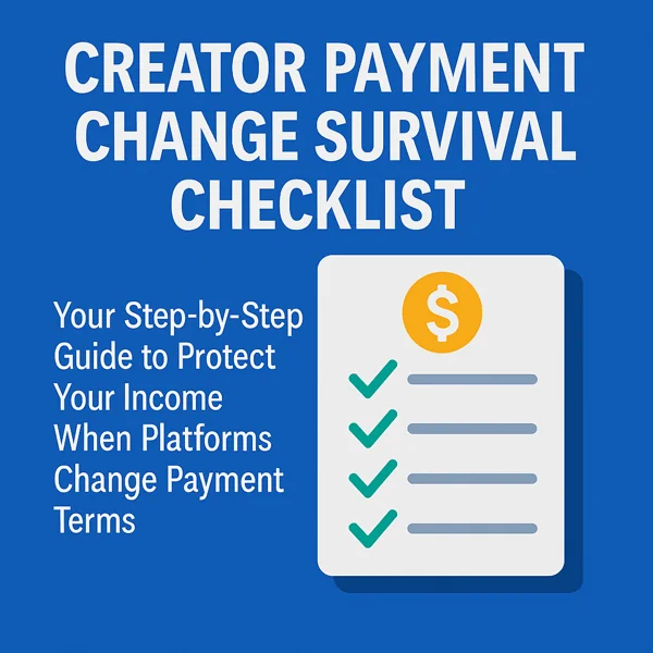 Creator Payment Change Survival Checklist - Jason's Fin Tips
